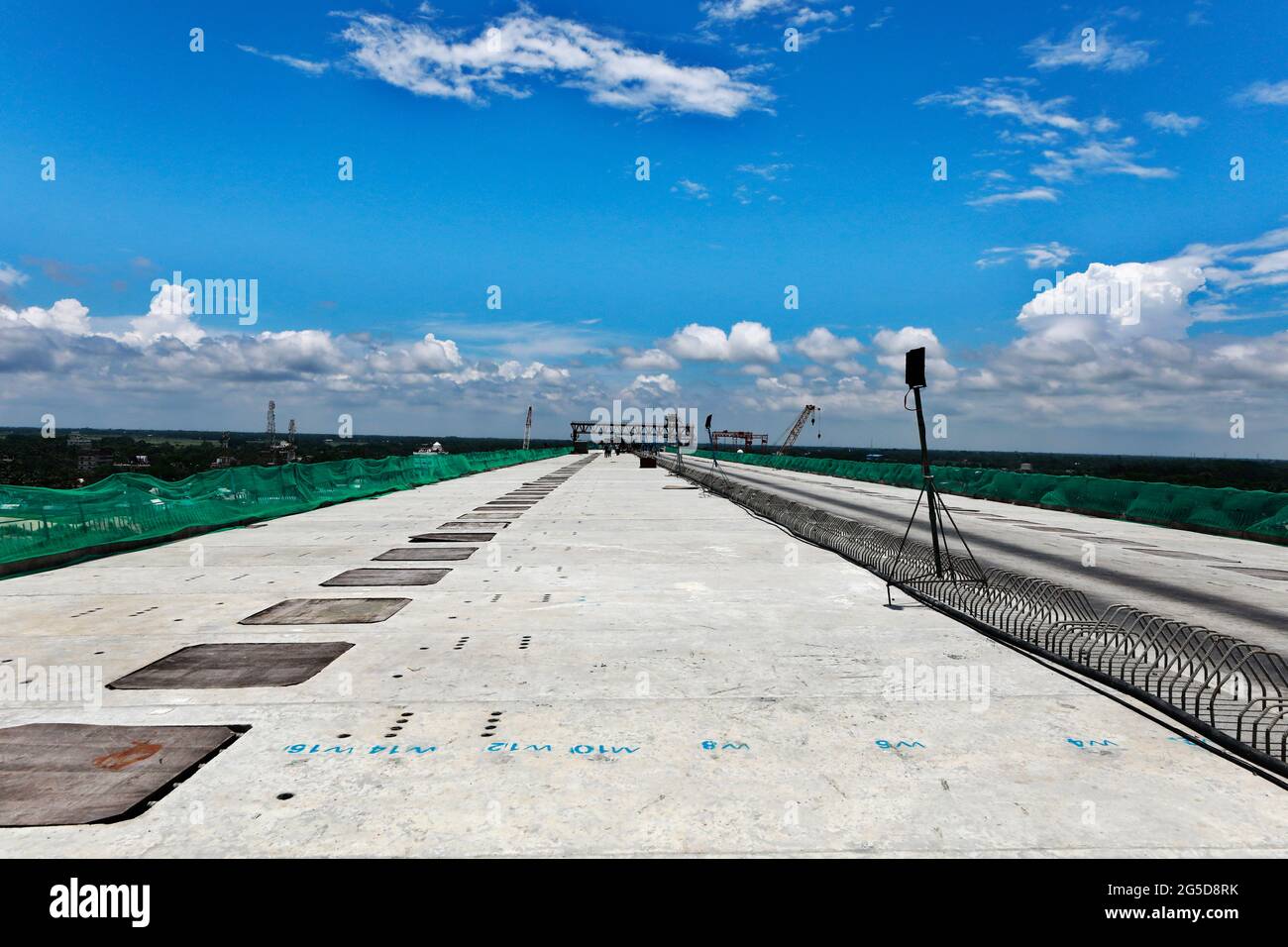 Munshiganj, Bangladesh - June 15, 2021: The construction of Padma ...
