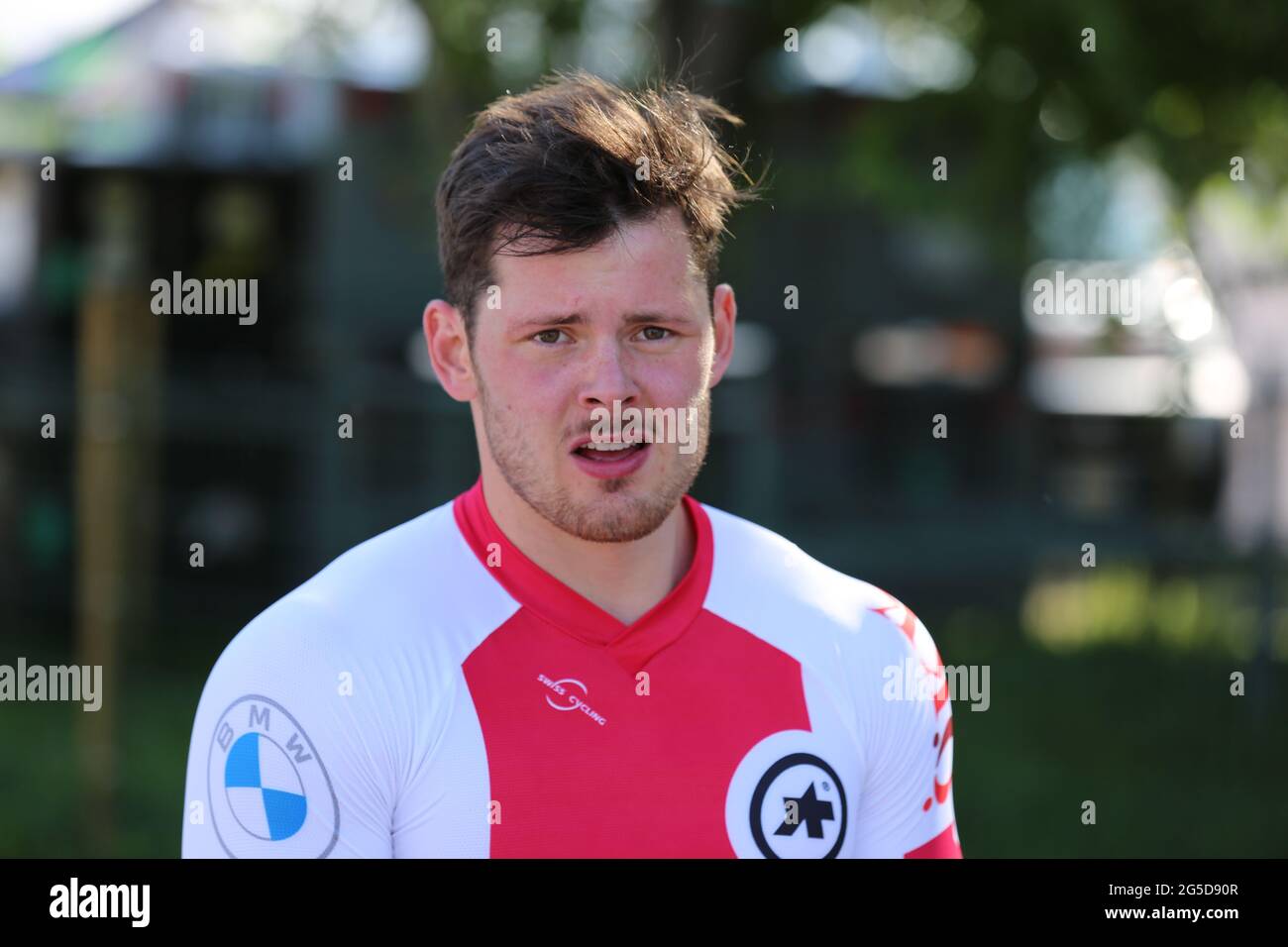 Simon MARQUART of Switzerland is the winner of the Men Elite UCI BMX Supercross World Cup Round ...