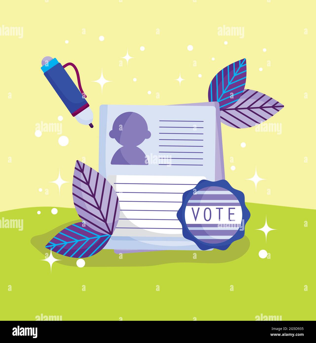 voting with ballot candidate Stock Vector Image & Art - Alamy