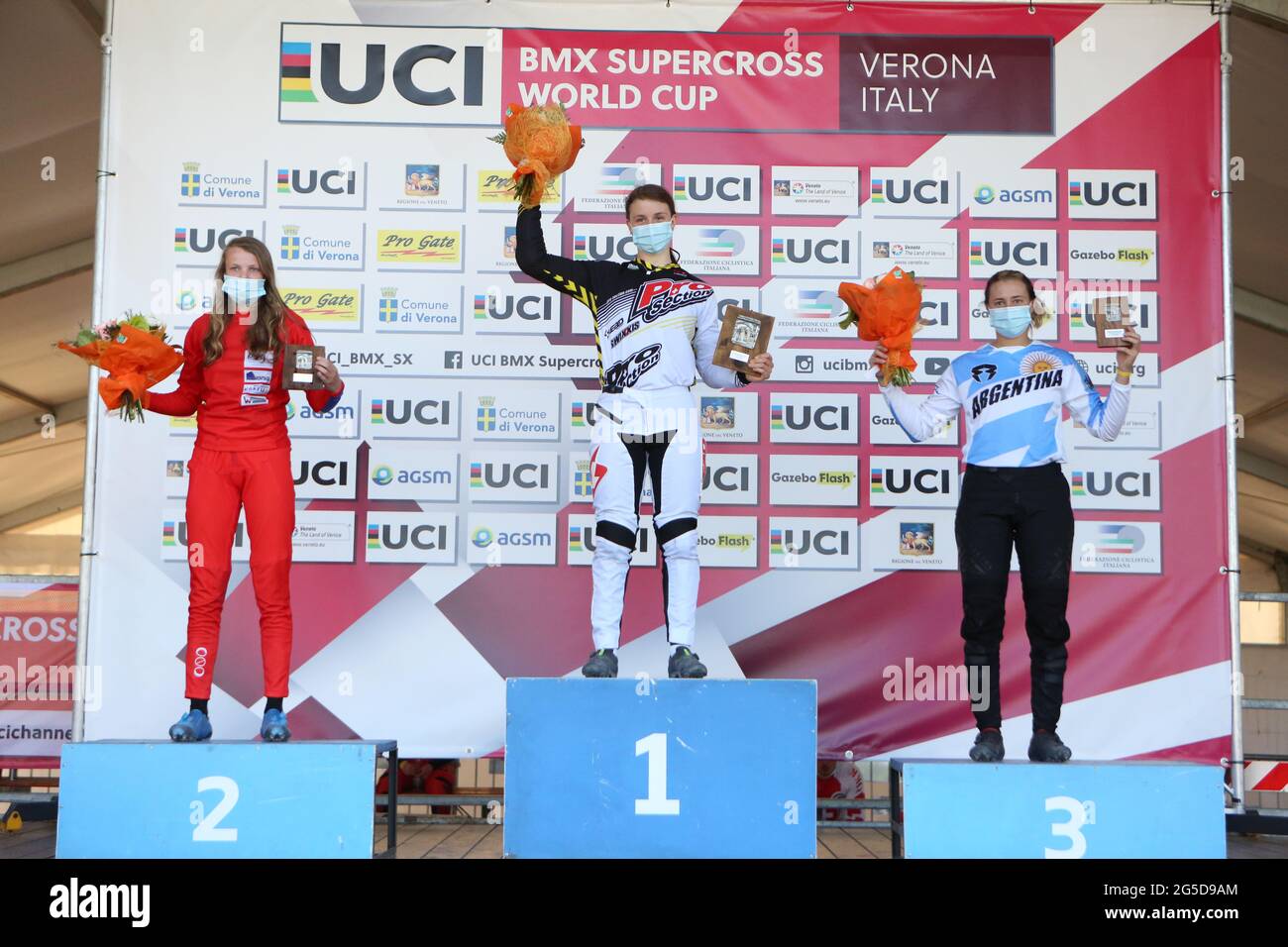 Victory ceremony of the. Women Under 23 seeing Michelle WISSING of the ...