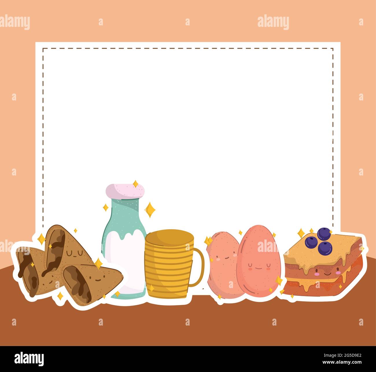 breakfast cartoon banner Stock Vector Image & Art - Alamy