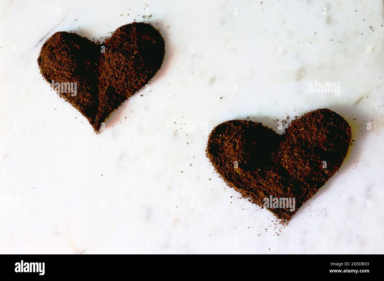 Spices on a marble background, hot peppers, cinnamon and other ...