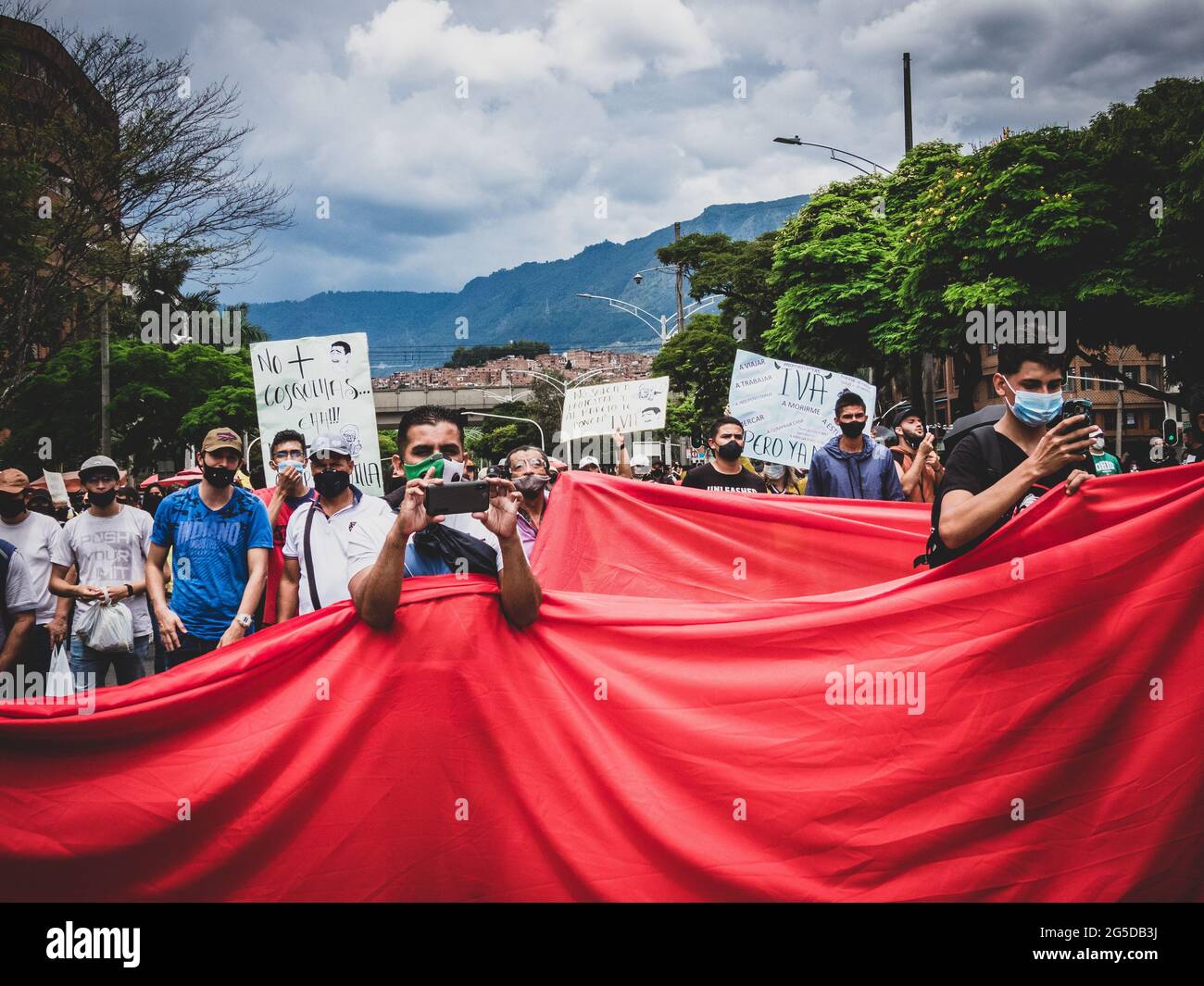 National strike in Colombia Stock Photo - Alamy