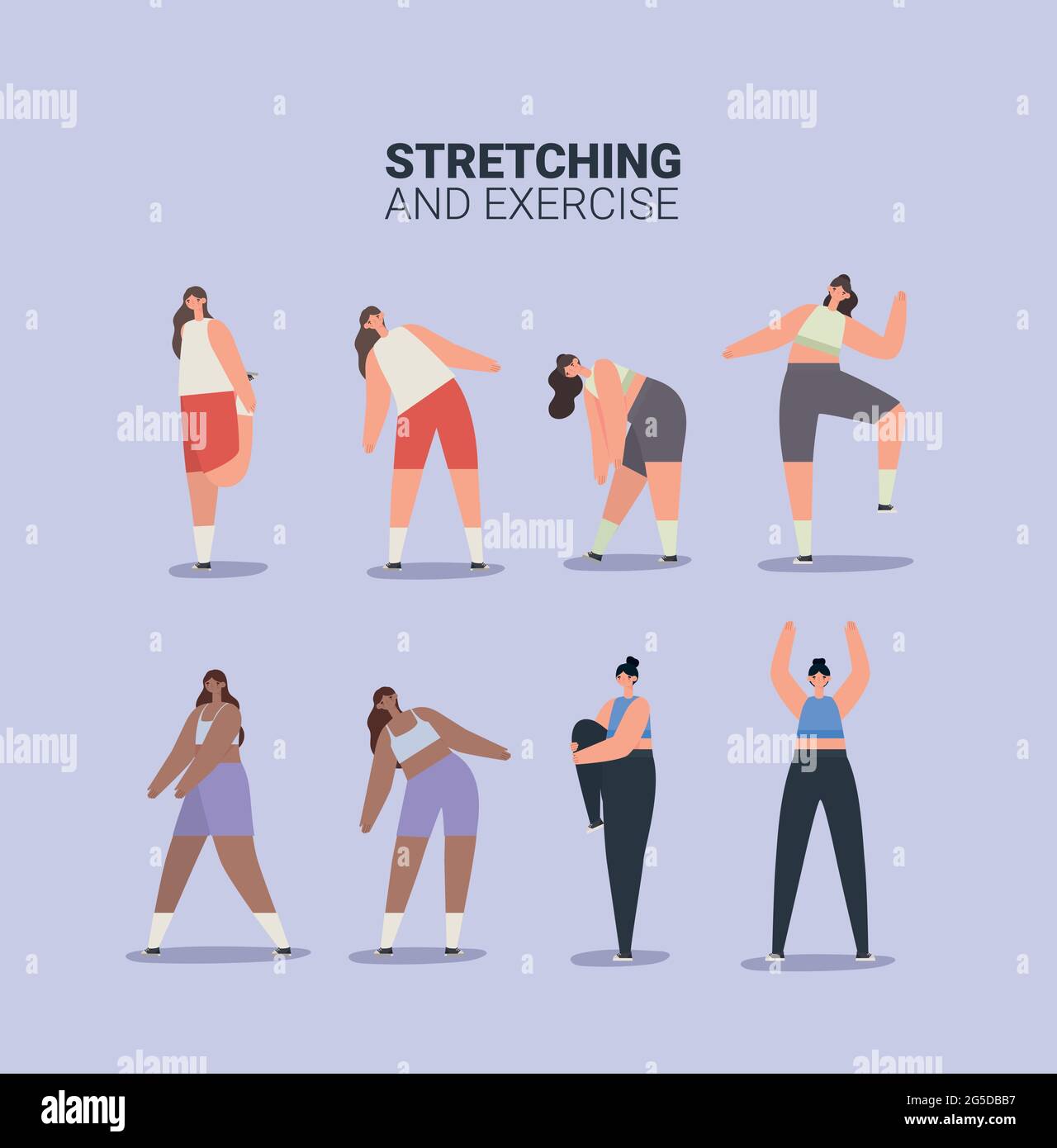 women stretching design Stock Vector Image & Art - Alamy
