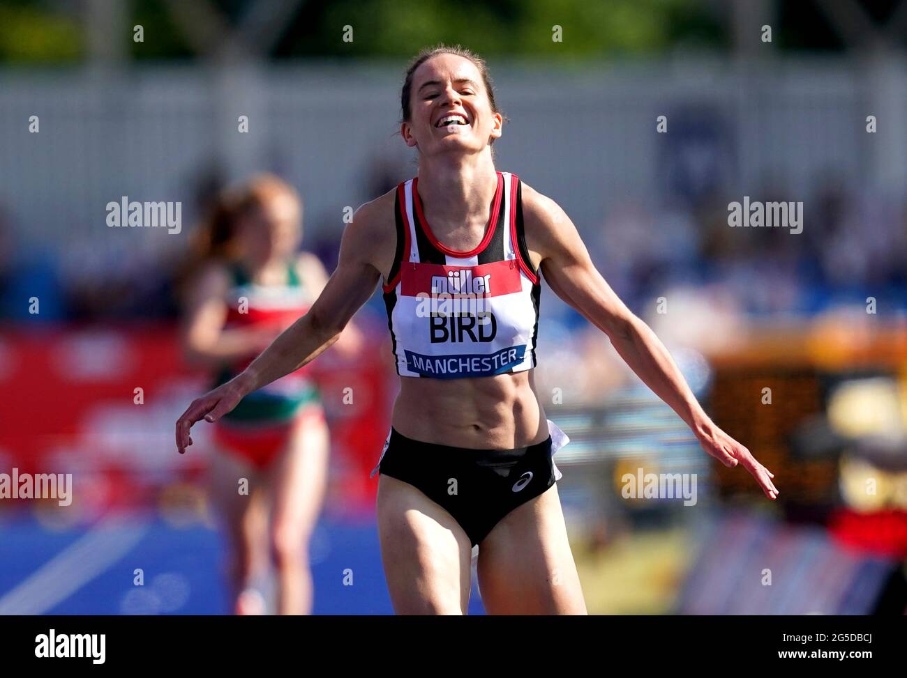 Elizabeth Bird wins the Women's 3000 metres steeplechase final during ...