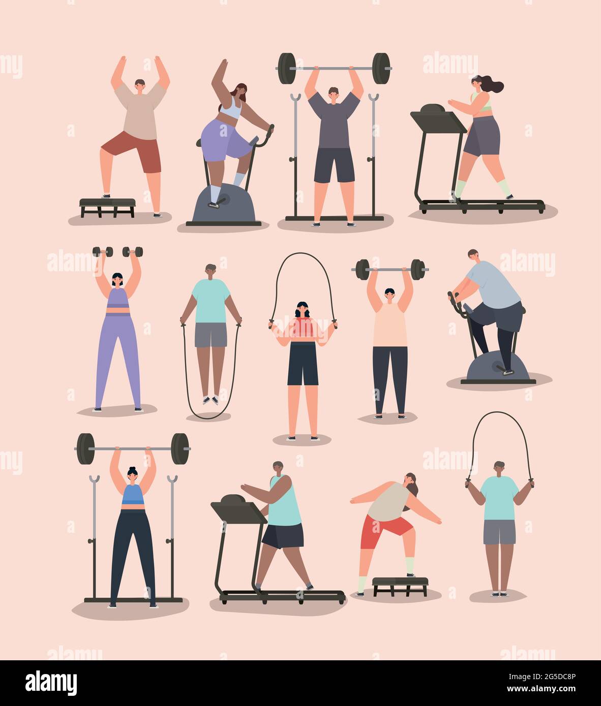 Attractive group men women Stock Vector Images - Alamy