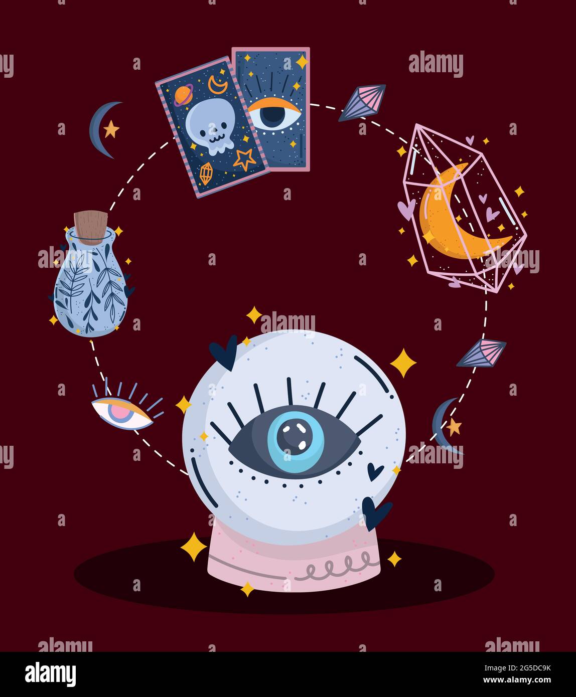 crystal ball magic cards Stock Vector Image & Art - Alamy