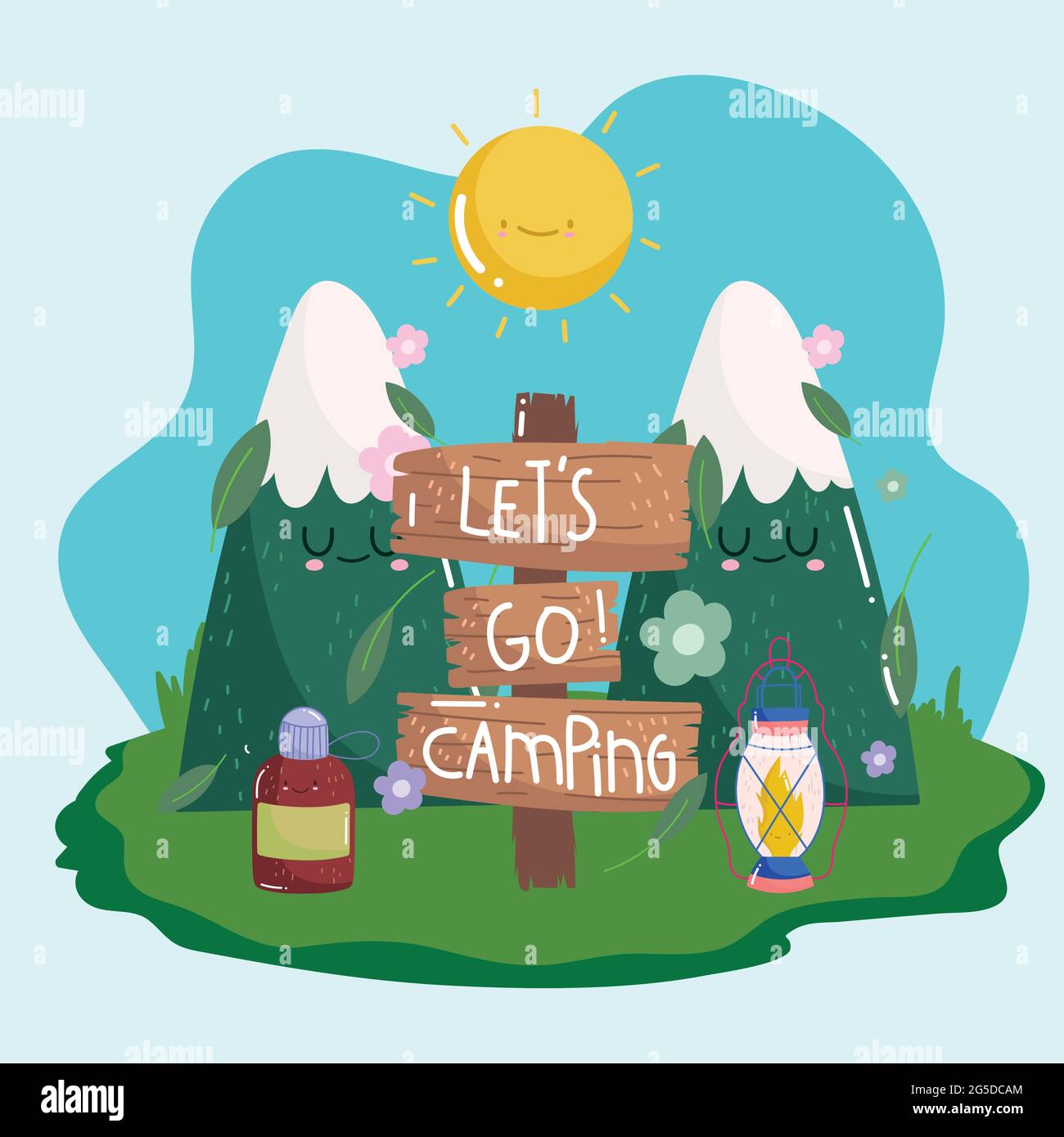Lets camping Stock Vector Images - Alamy