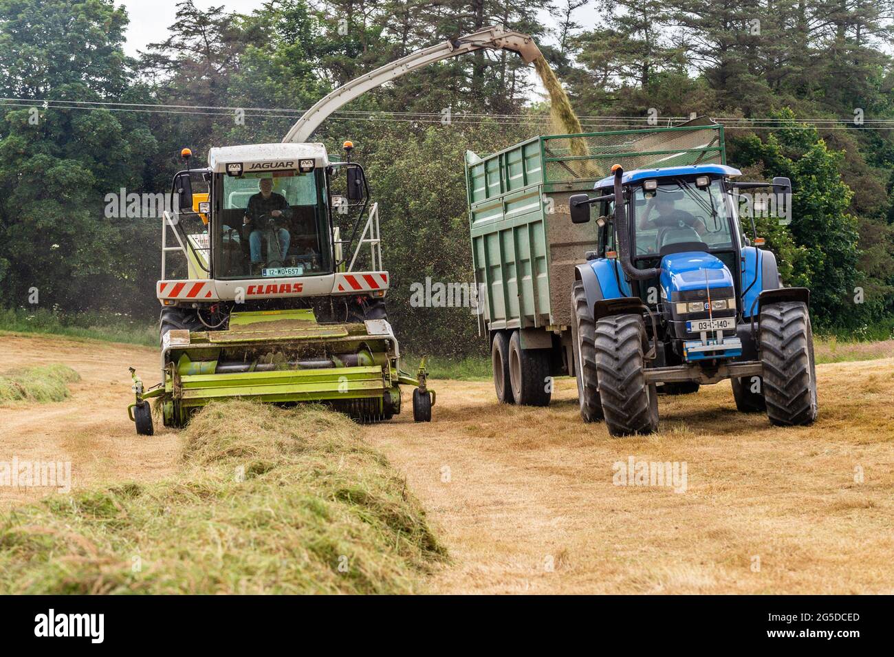 Timoleague, West Cork, Ireland. 26th June, 2021. Silage contractor Drew ...