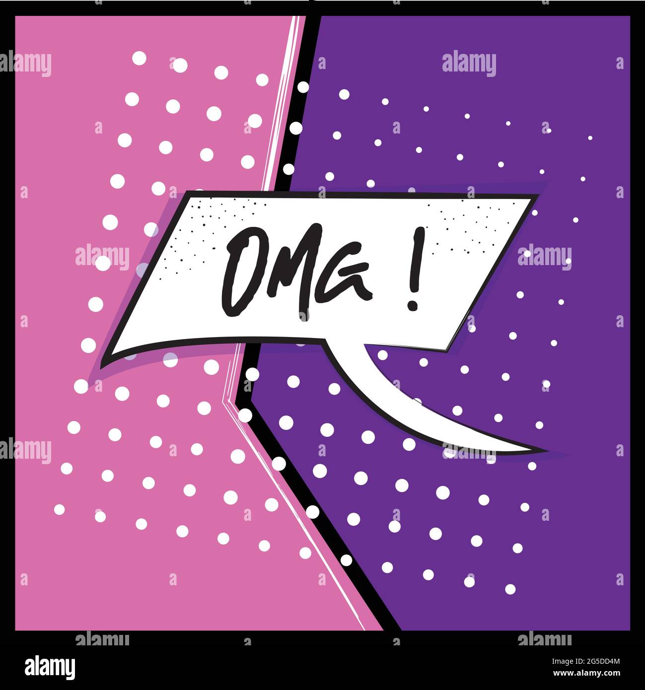 Comic bubble chat with text on a comic page Stock Vector Image & Art ...