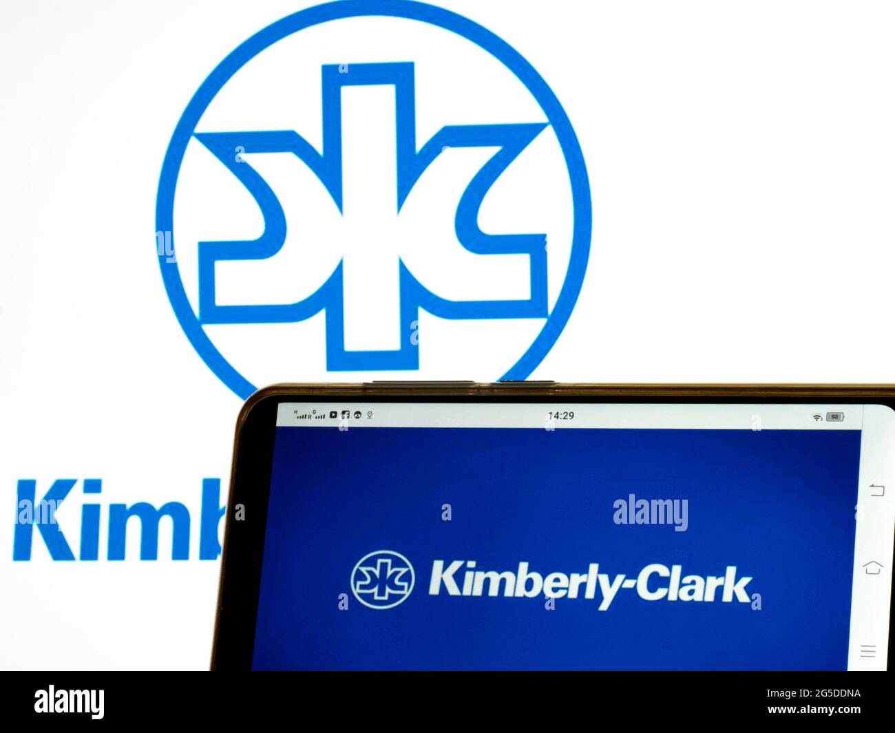 In this photo illustration, a Kimberly-Clark Corporation logo seen ...