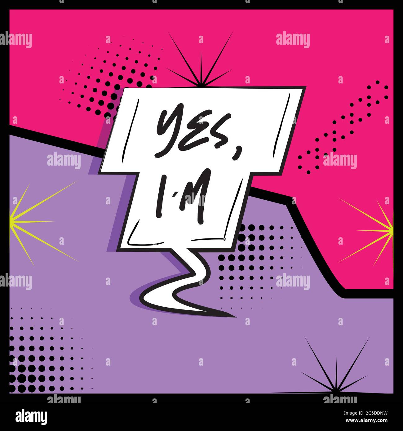 Comic bubble chat with text on a comic page Stock Vector Image & Art ...
