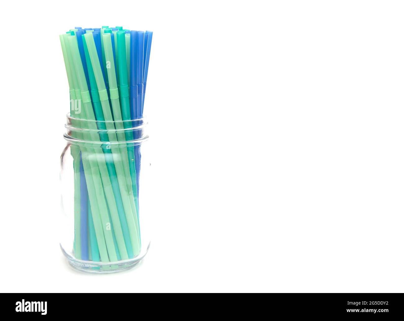 Container of plastic straws Cut Out Stock Images & Pictures - Alamy