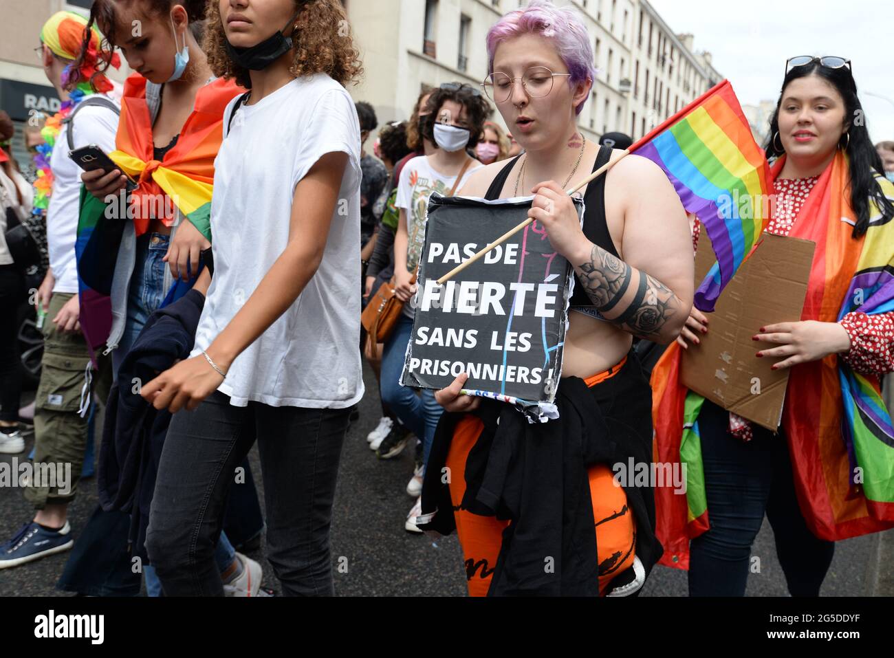 The Paris 2021 Pride march left from the suburbs (Pantin) for the first ...