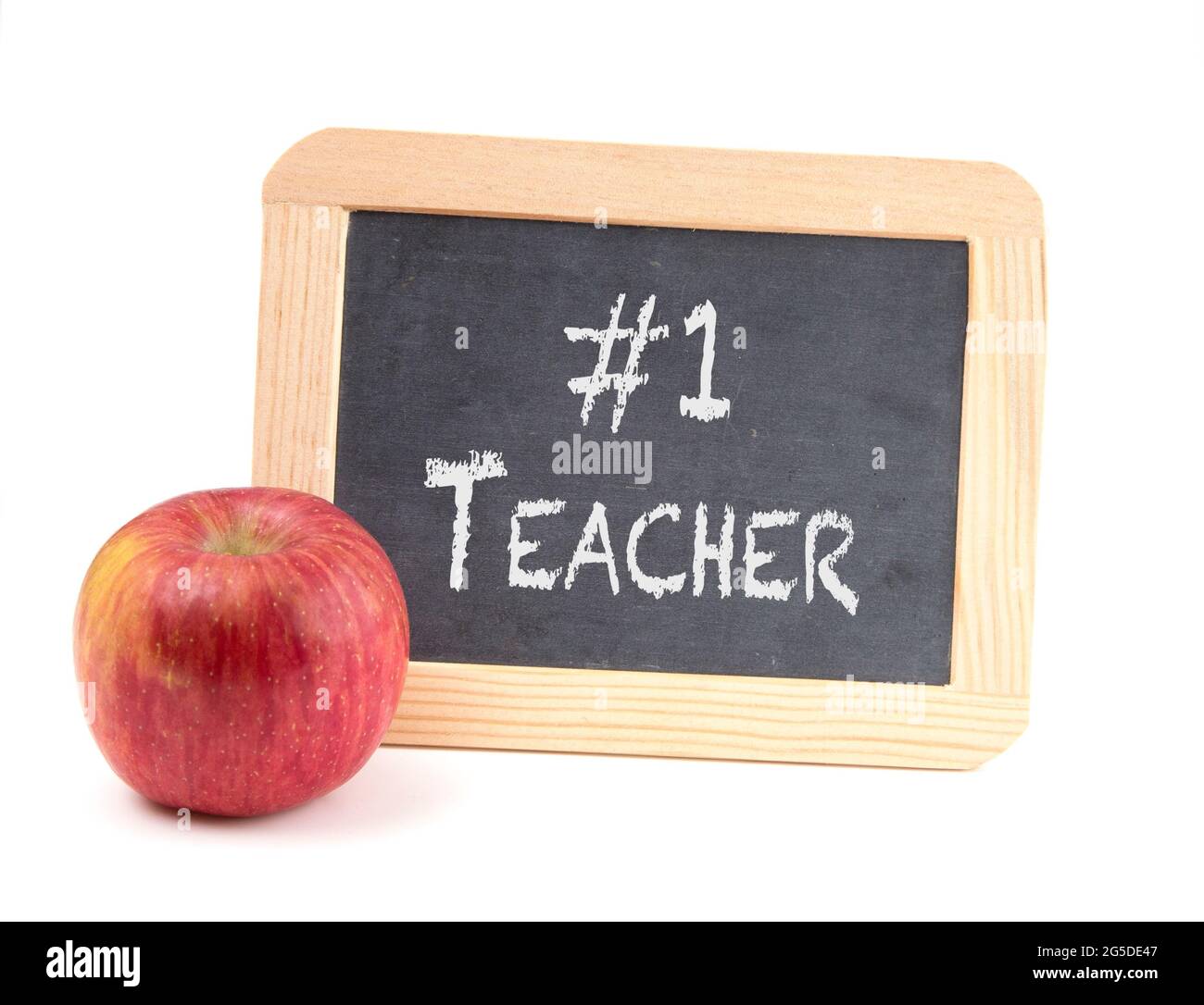 Number 1 Teacher Background on a White Background Stock Photo - Alamy