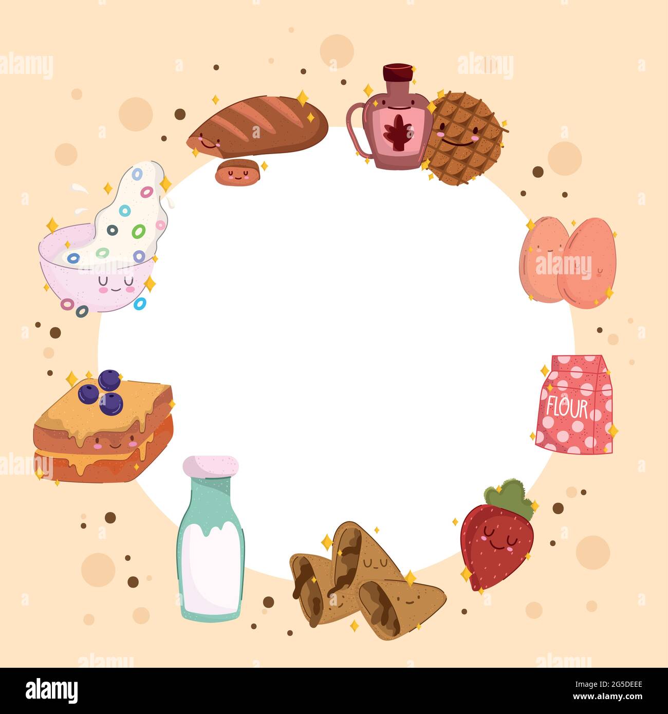 breakfast food label Stock Vector Image & Art - Alamy