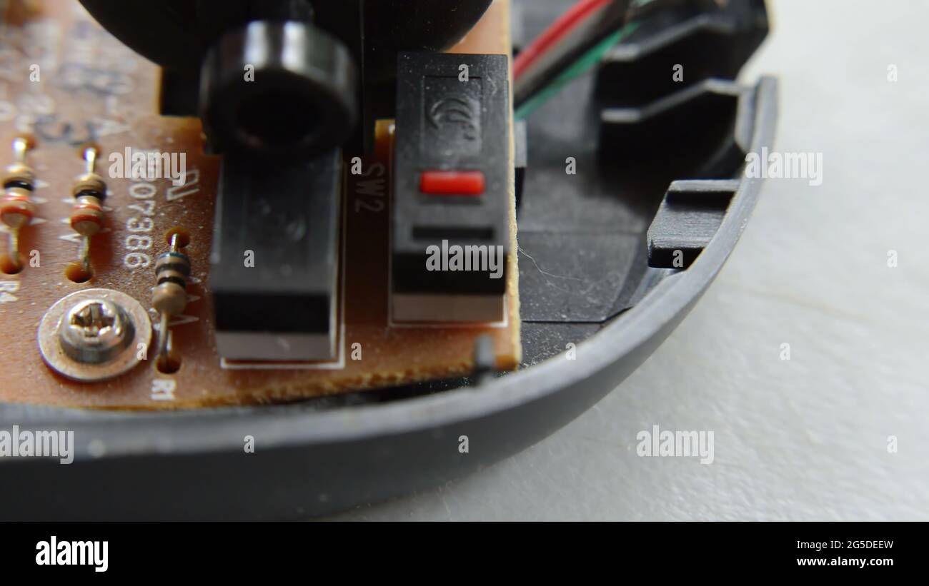 3d illustration -Closeup inside view Of The Computer Mouse Stock Photo ...