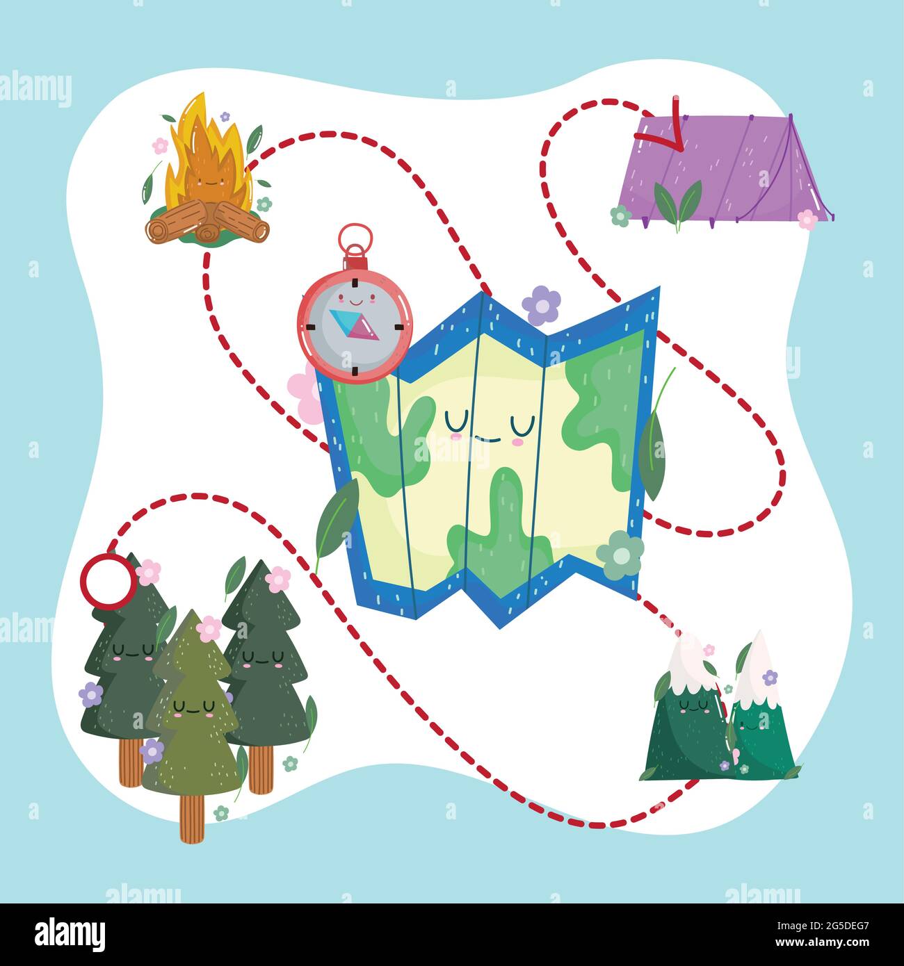 map tour camping Stock Vector Image & Art - Alamy