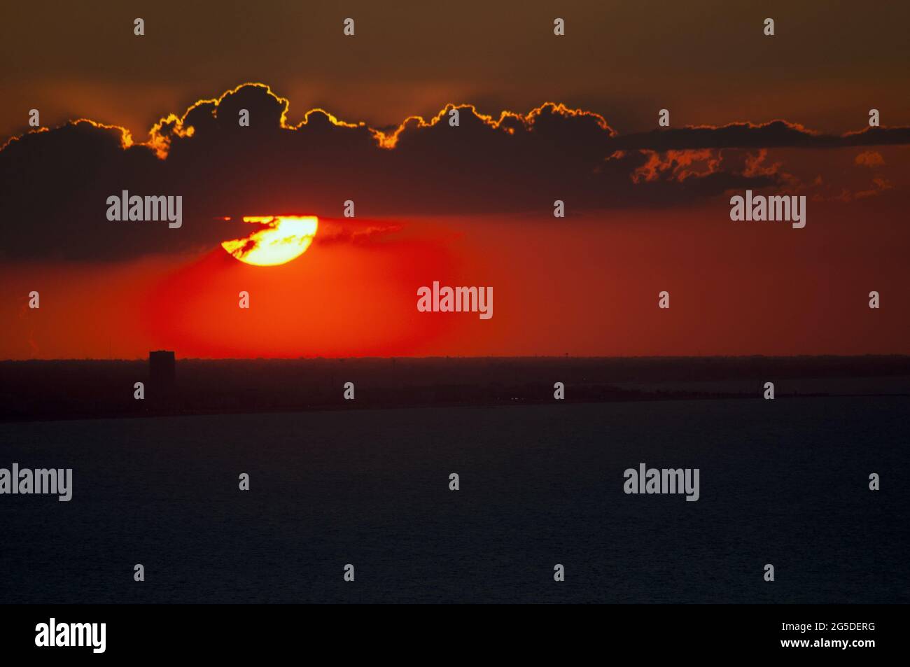 san bartolo park fantastic sunset landscape TO RIVIERA DI RIMINI Stock ...