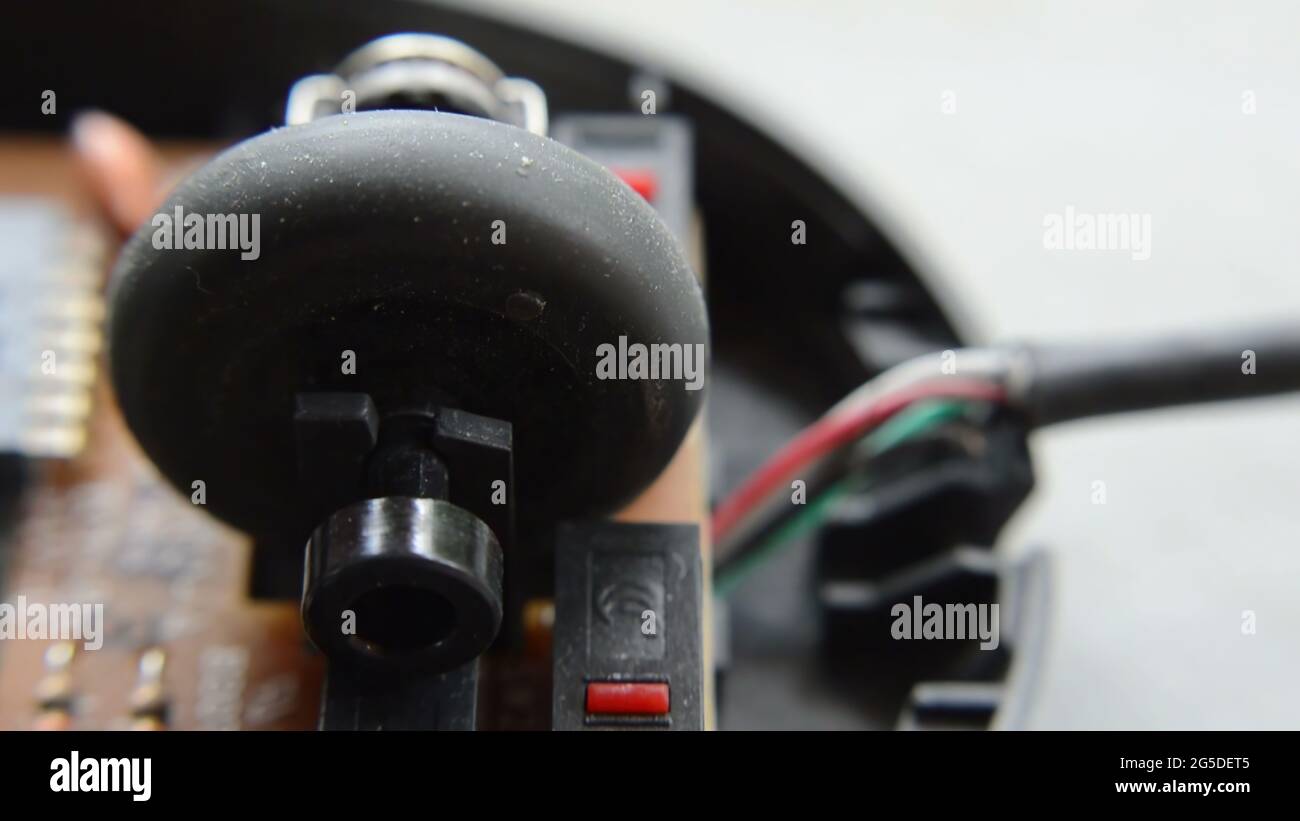 3d illustration -Closeup inside view Of The Computer Mouse Stock Photo ...