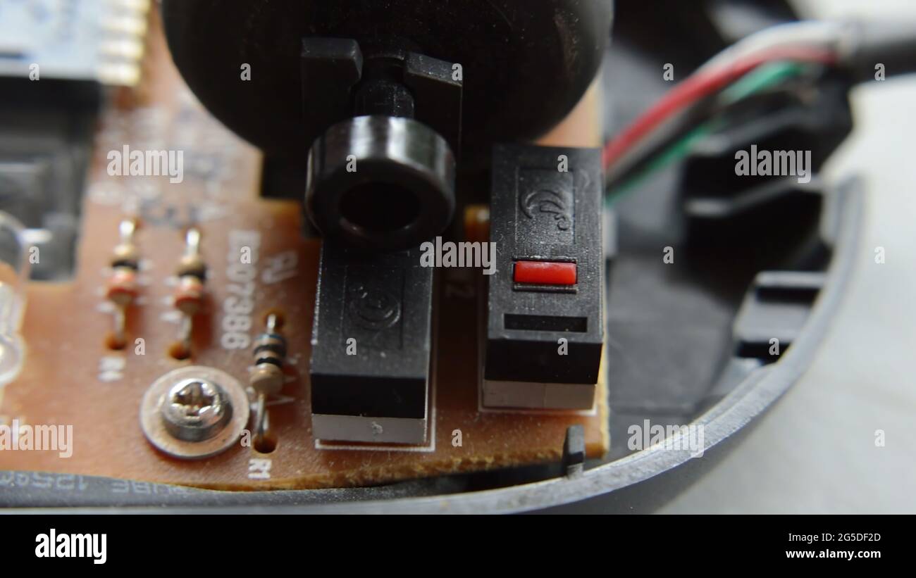 3d illustration -Closeup inside view Of The Computer Mouse Stock Photo ...