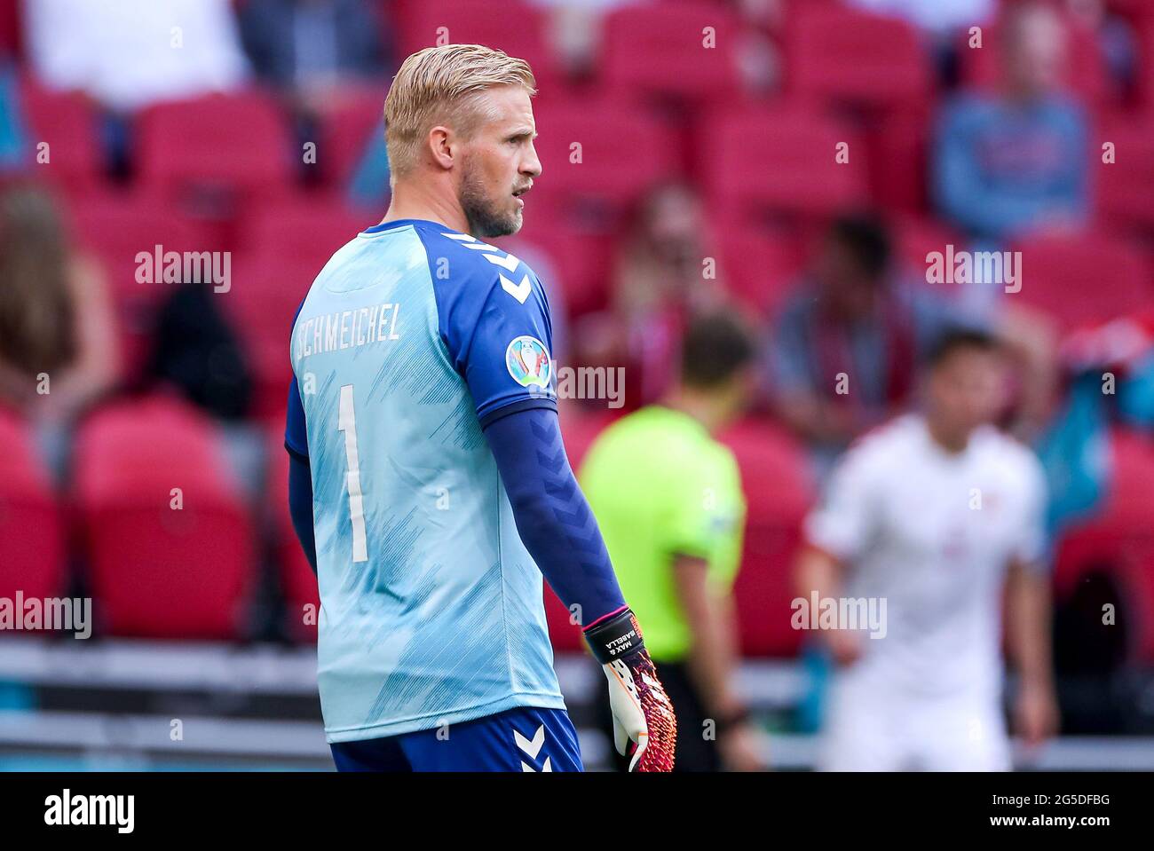 Denmark goalkeeper Kasper Schmeichel during the UEFA Euro 2020 round of ...