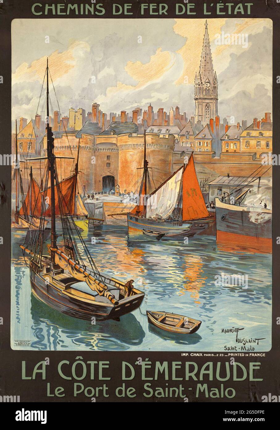 Vintage st malo travel poster hi-res stock photography and images - Alamy
