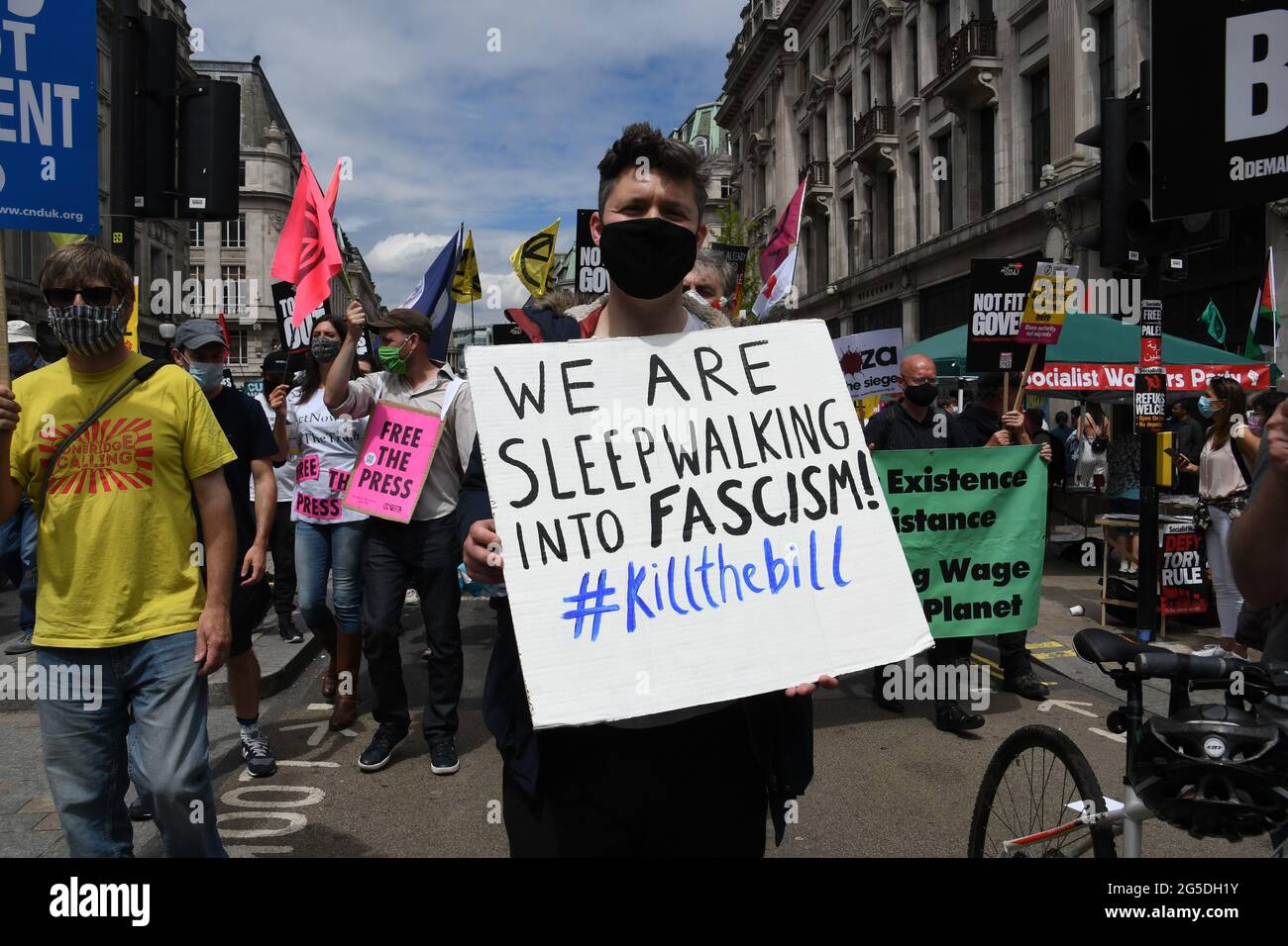 Nationwide protest resist the tories hi-res stock photography and ...