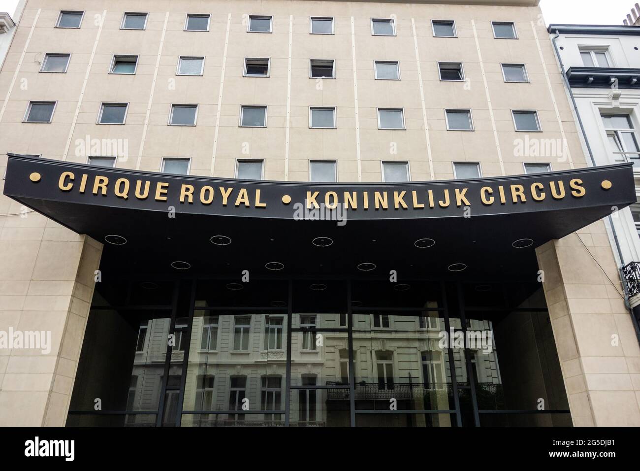 Brussels, Belgium, June 21, 2021. The Cirque Royal is a performance ...