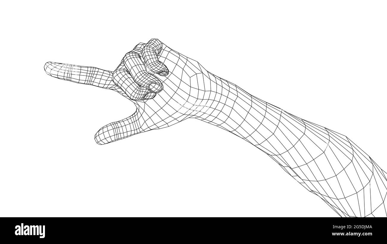 Human hand point with finger. Vector Stock Vector Image & Art - Alamy