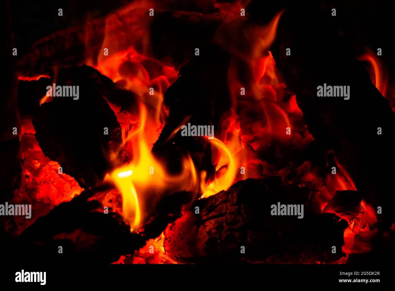 Heat energy heap closely, red and yellow, thermal energy at the fuel ...
