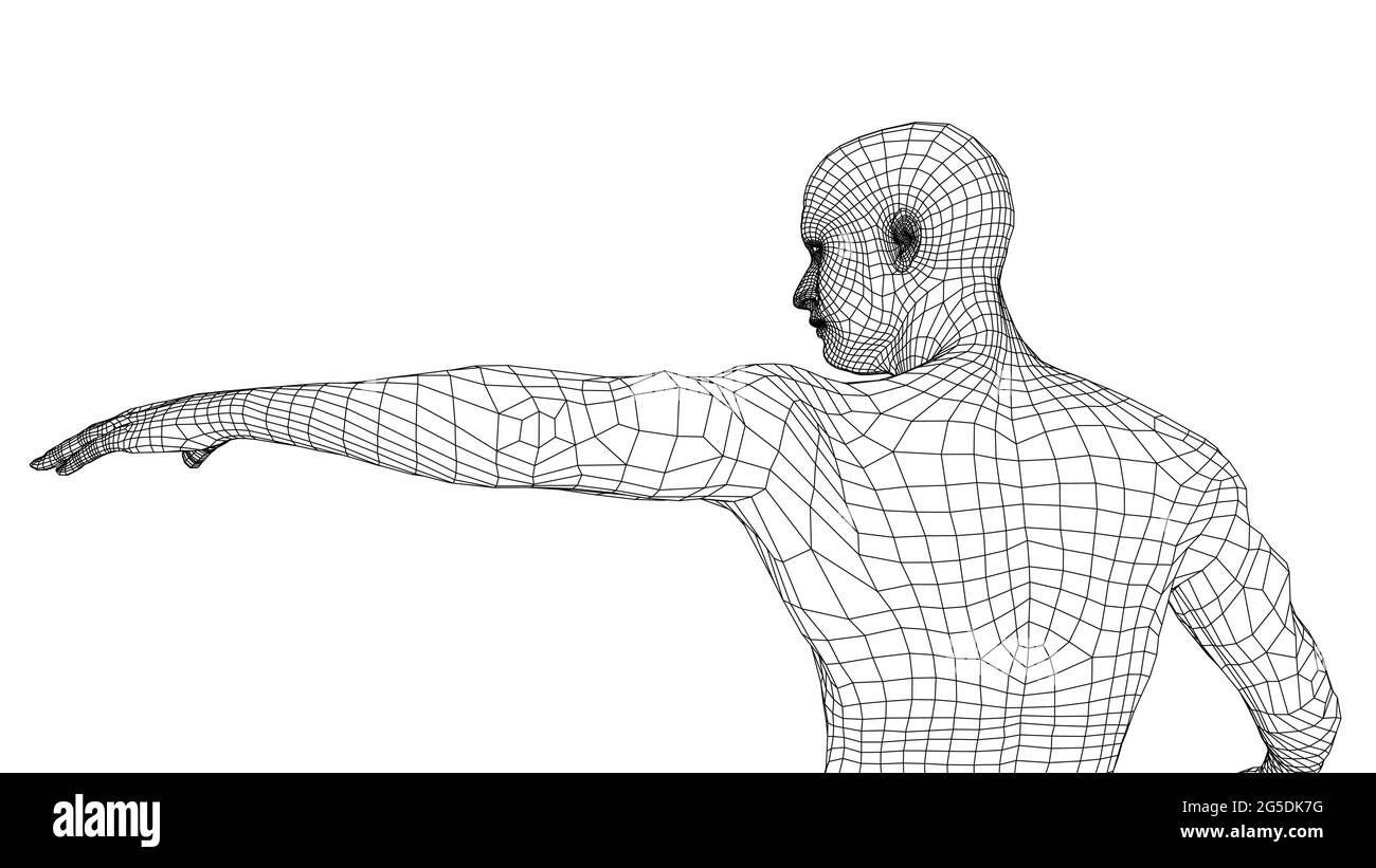 Man holds his hand in front of him. Vector Stock Vector Image & Art - Alamy