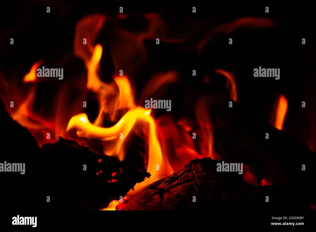 Heat energy heap closely, red and yellow, thermal energy at the fuel ...
