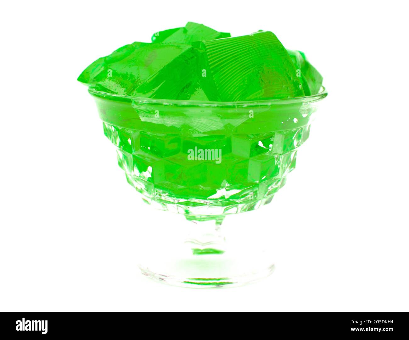 Crystal Bowl Full of Lime Jelly Stock Photo - Alamy