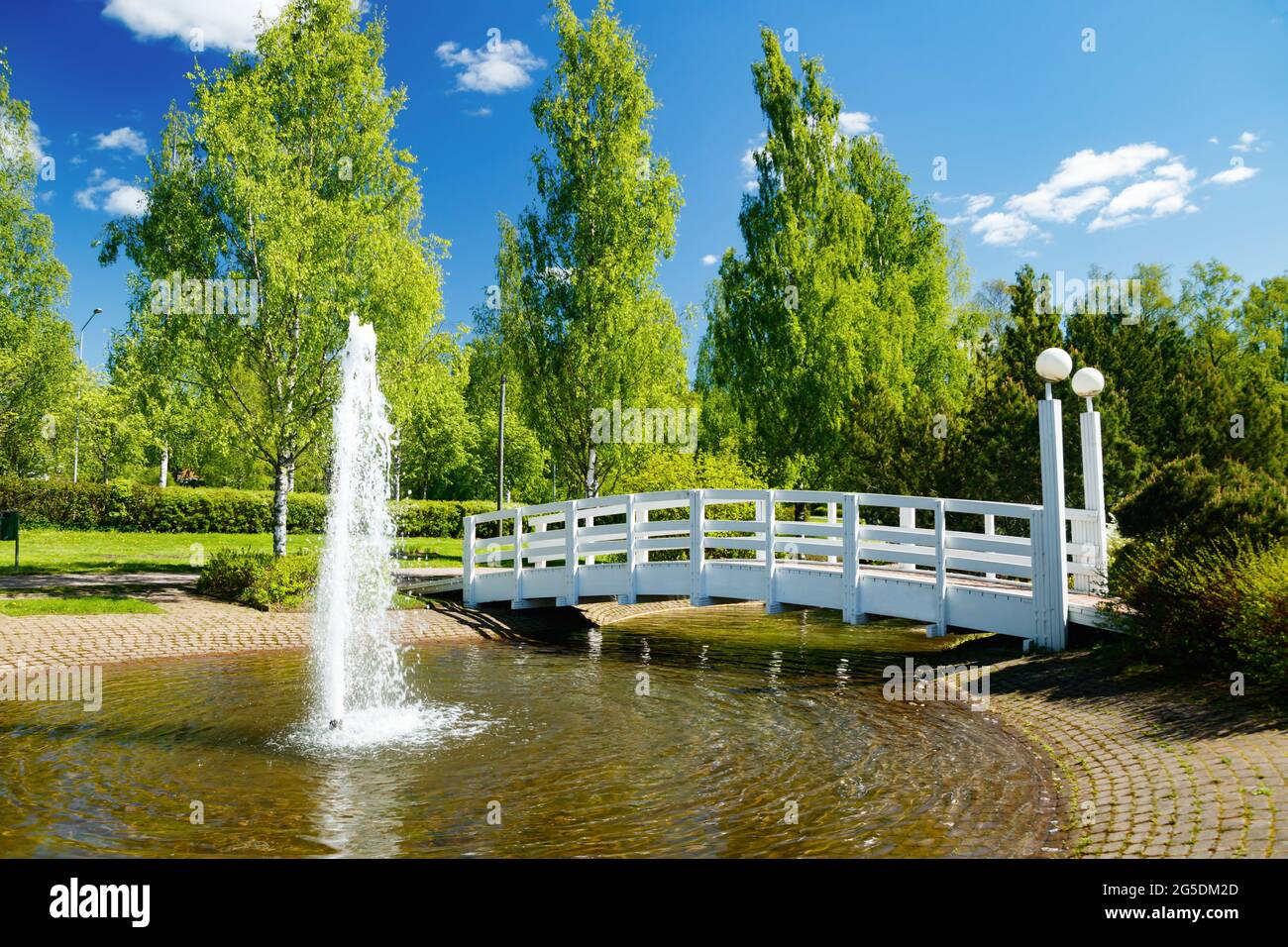 Beautiful Park With Fountain