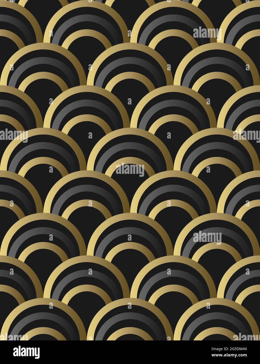 Semicircle pattern vector with black and Gold colour background ...