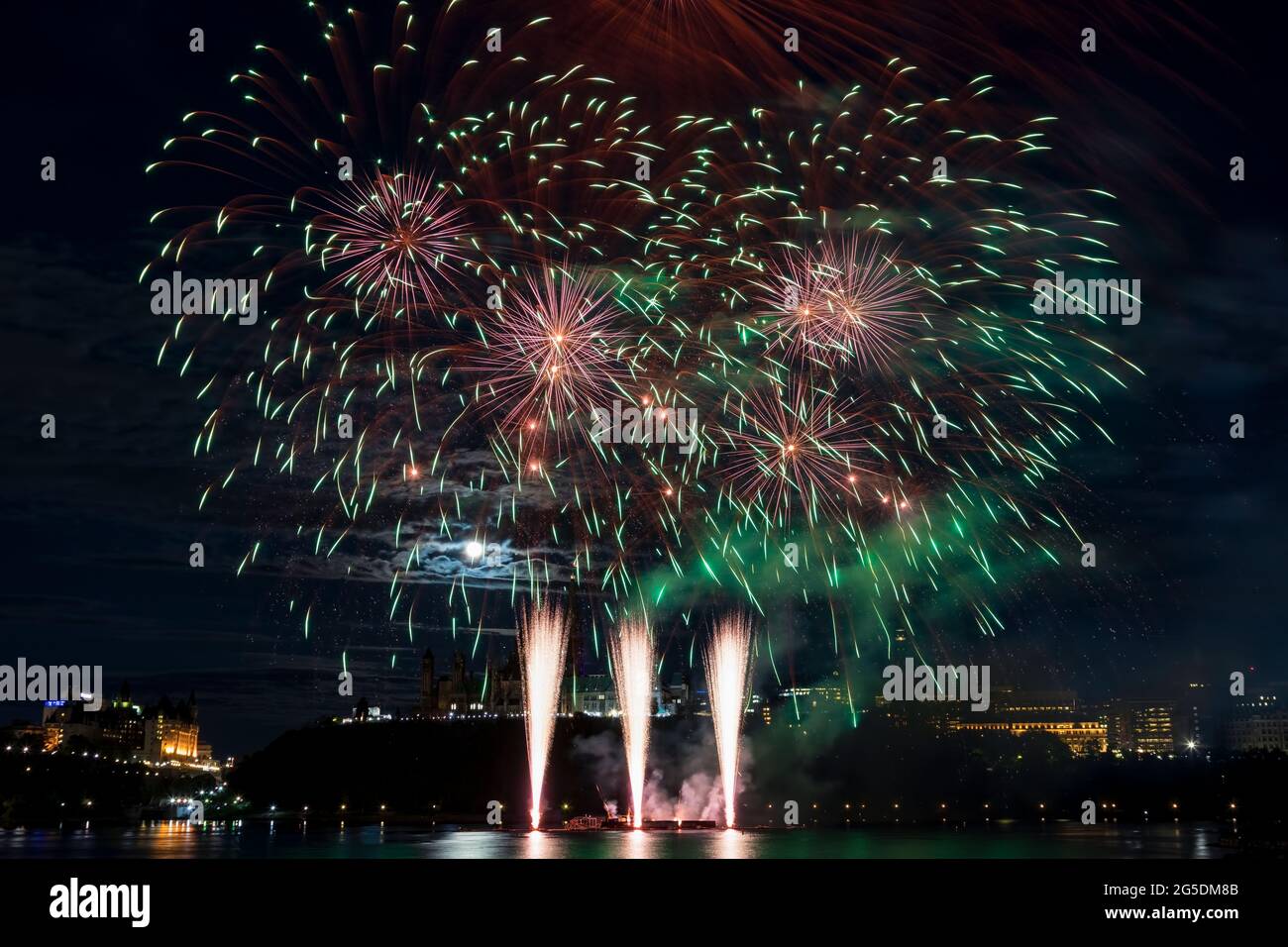 Fireworks over Parliament Hill at the International Sound of Light ...
