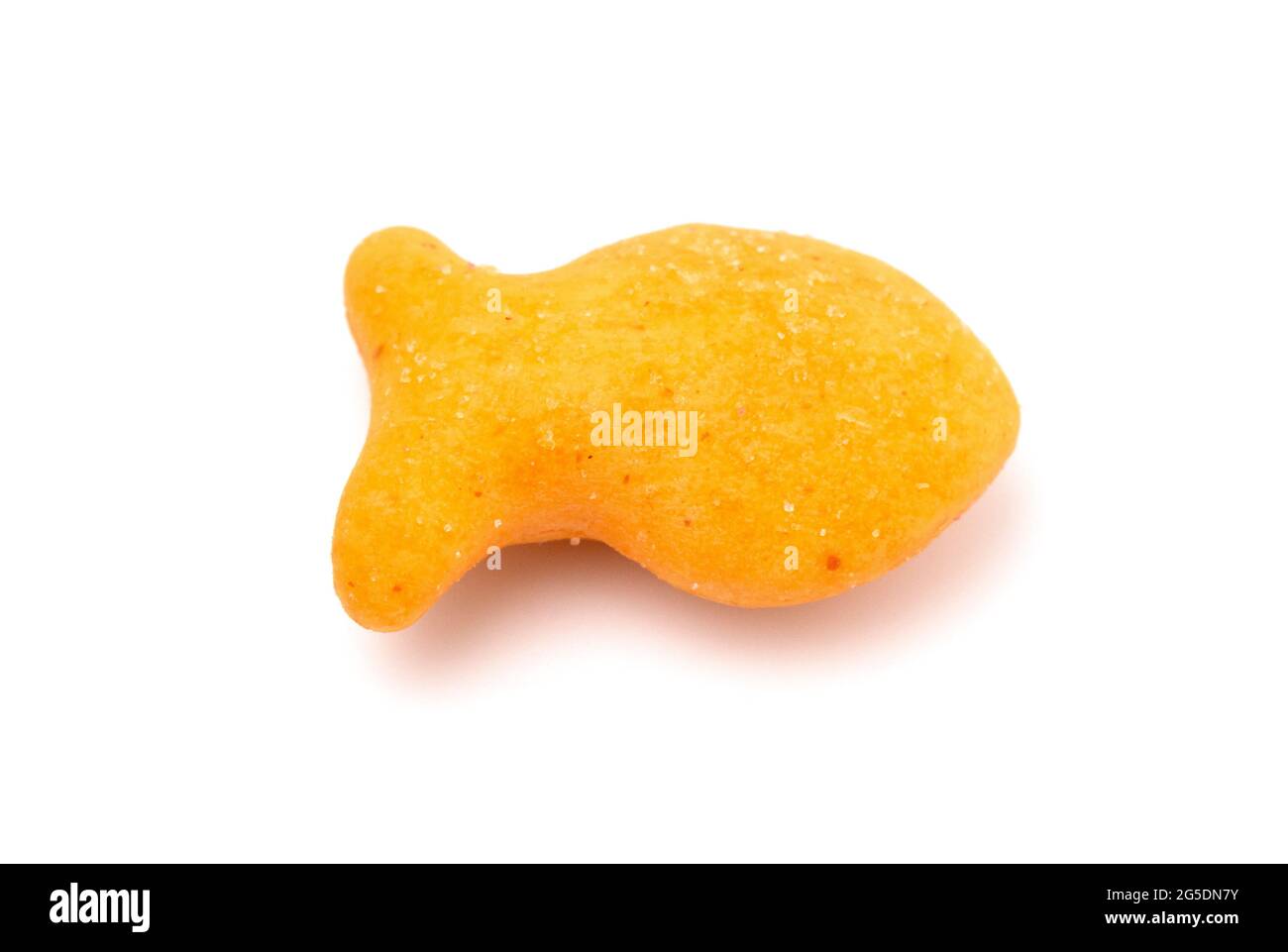FIsh Shaped Cheese Crackers on a White Background Stock Photo - Alamy