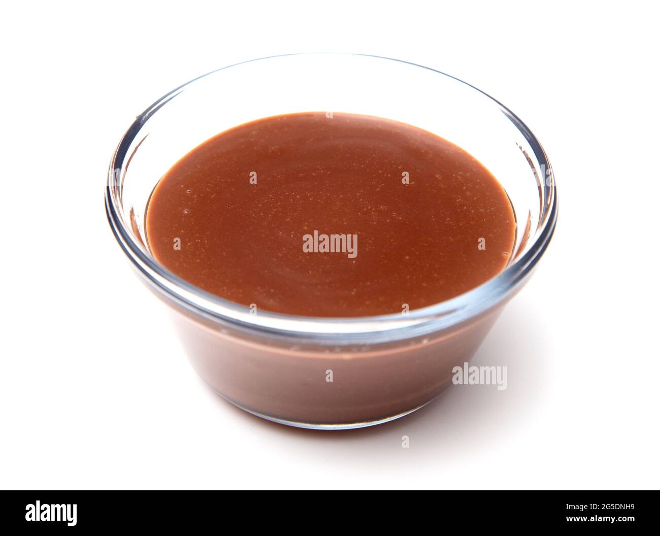 Single Bowl of Homemade Chocolate Pudding on a White Background Stock ...