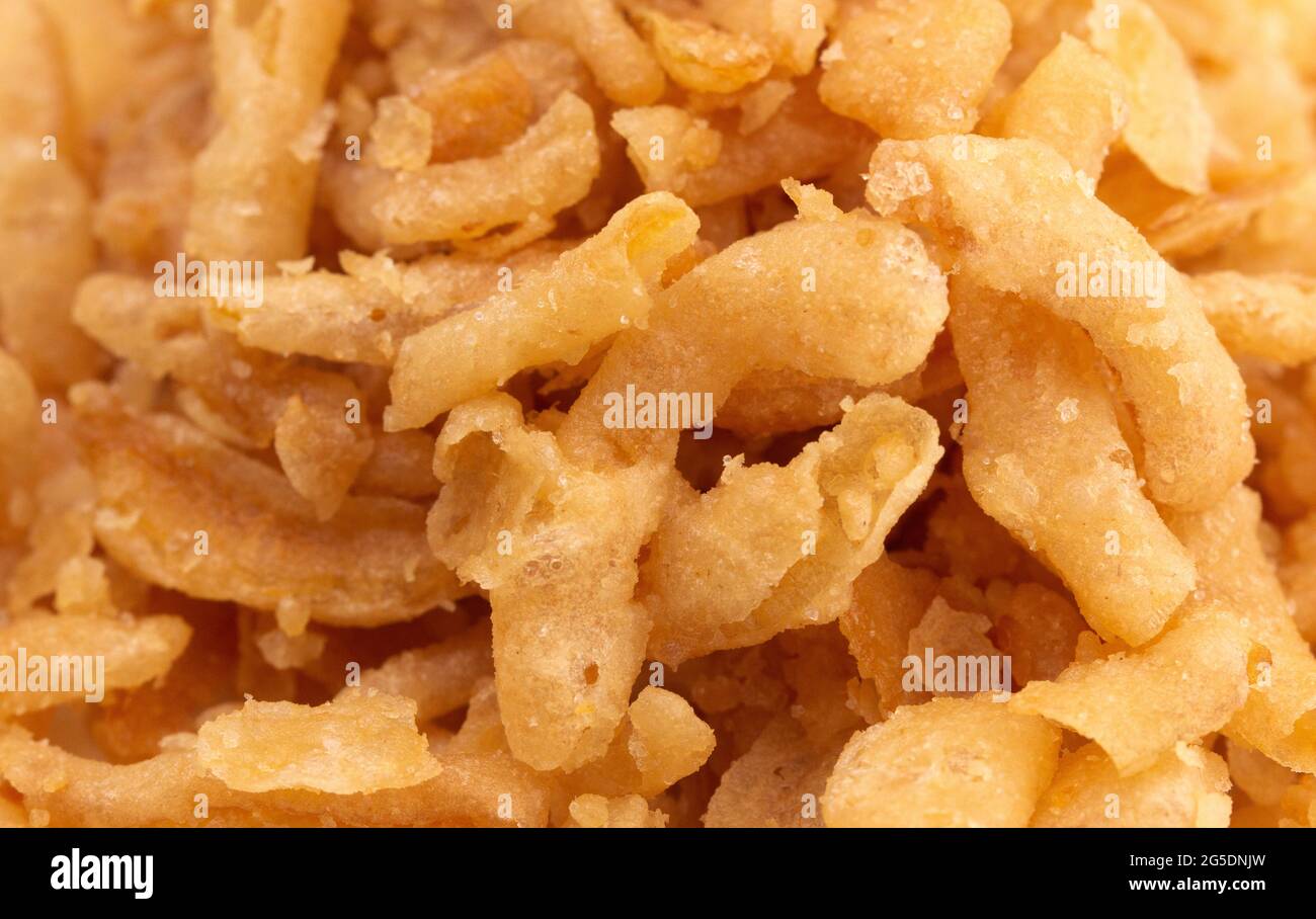 A Background of Crispy Fried Onions Stock Photo - Alamy