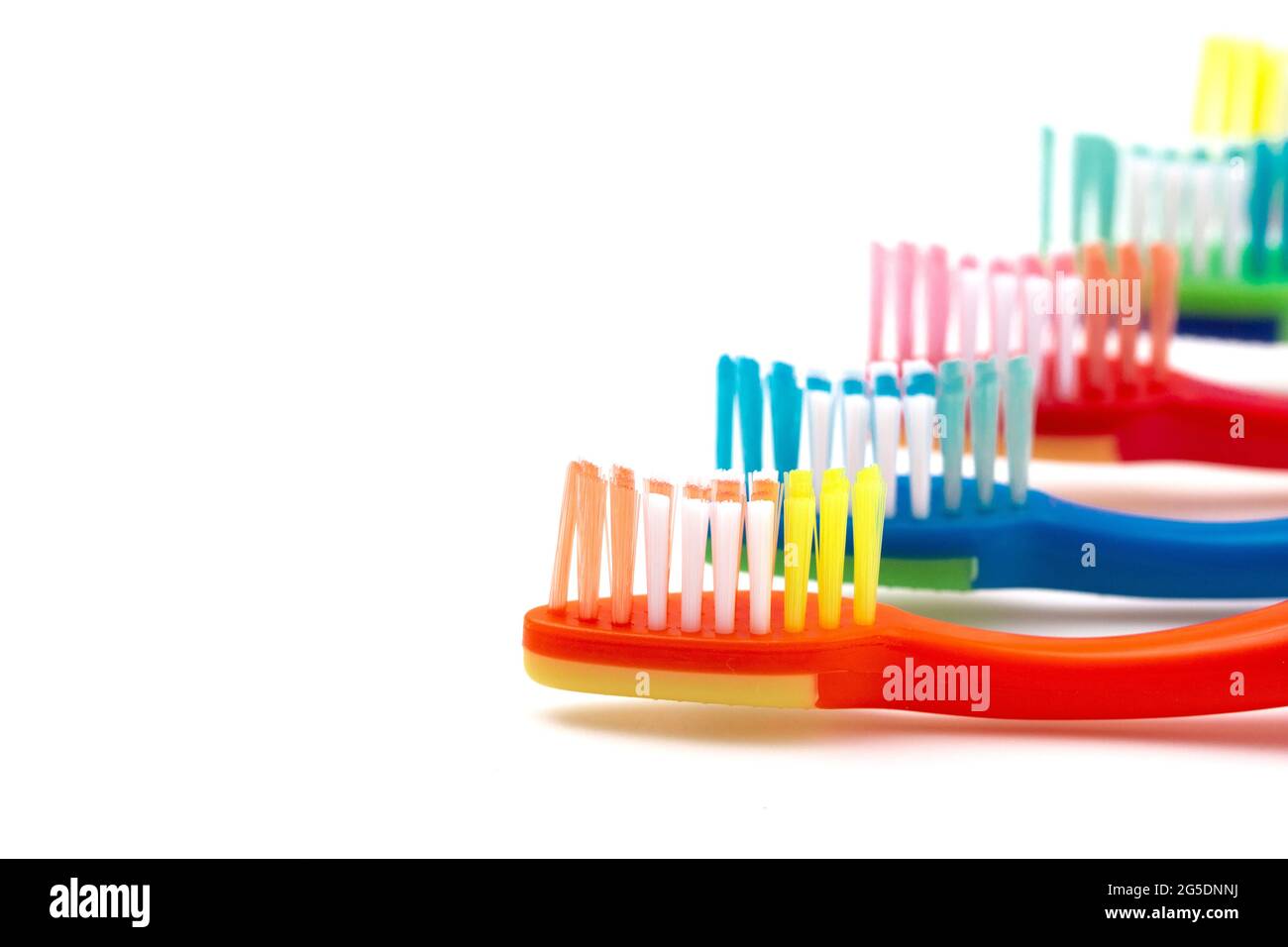 Colorful Toothbrush for Children on a White Background Stock Photo - Alamy