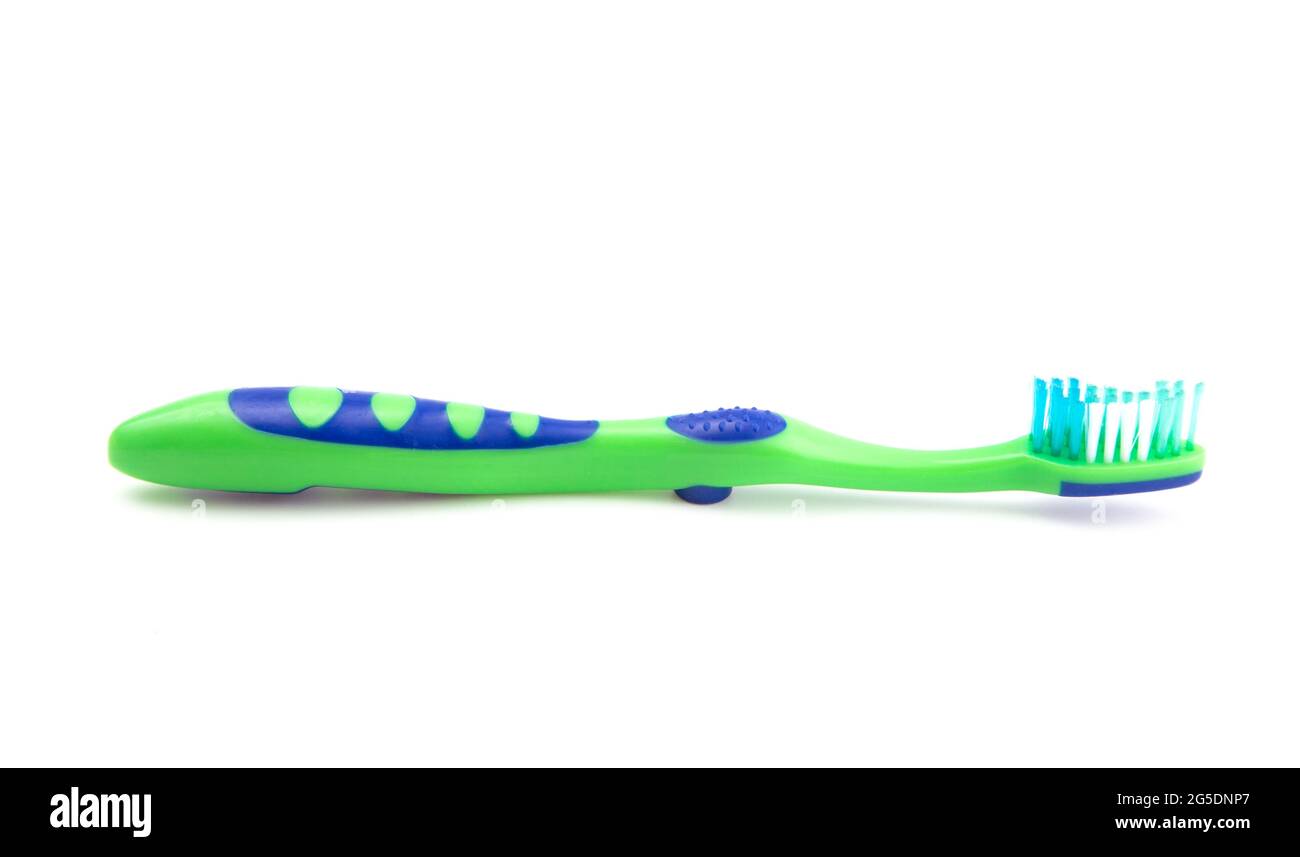 Colorful Toothbrush for Children on a White Background Stock Photo - Alamy