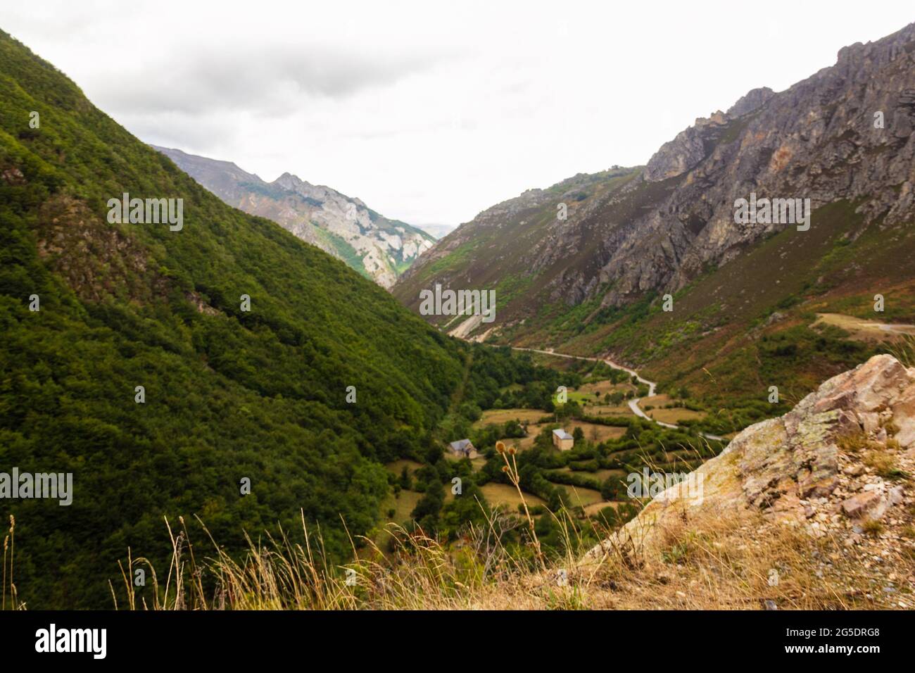 White sky over the green hills in spring Stock Photo - Alamy