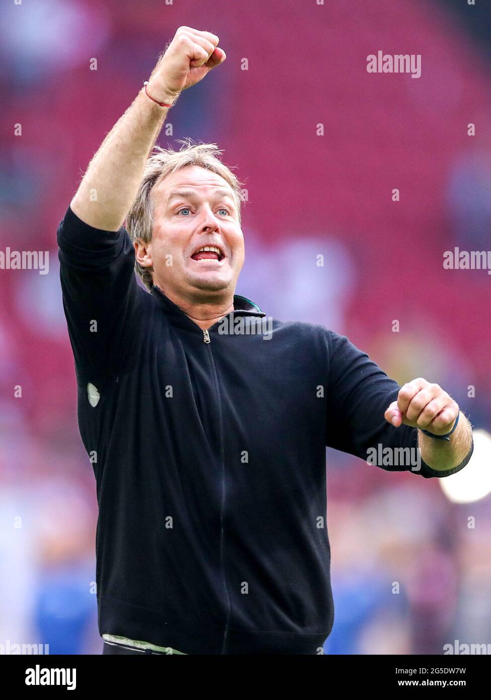 Denmark manager Kasper Hjulmand celebrates victory after the final ...