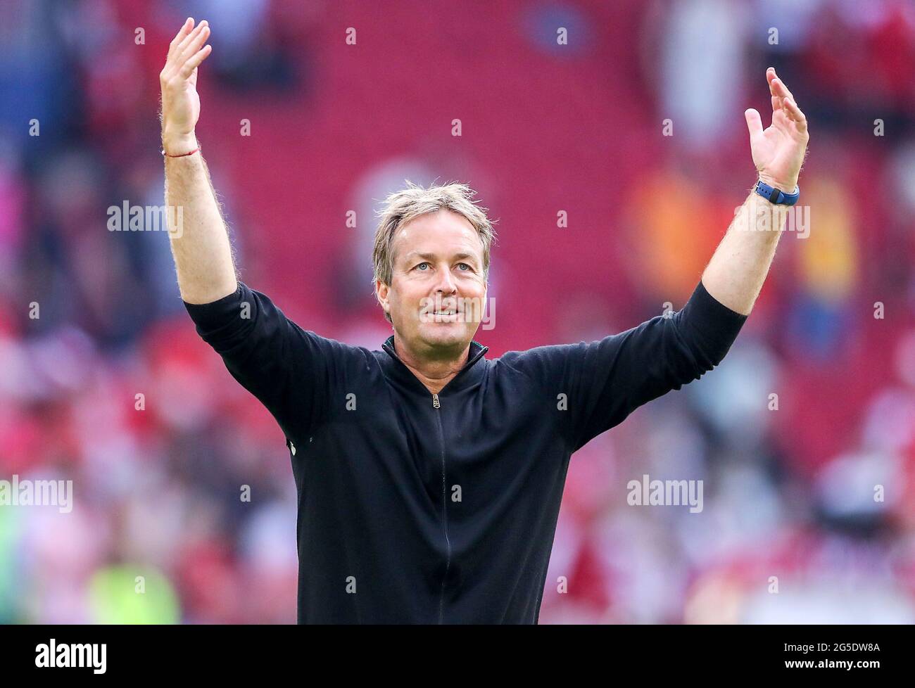 Denmark manager Kasper Hjulmand celebrates victory after the final ...
