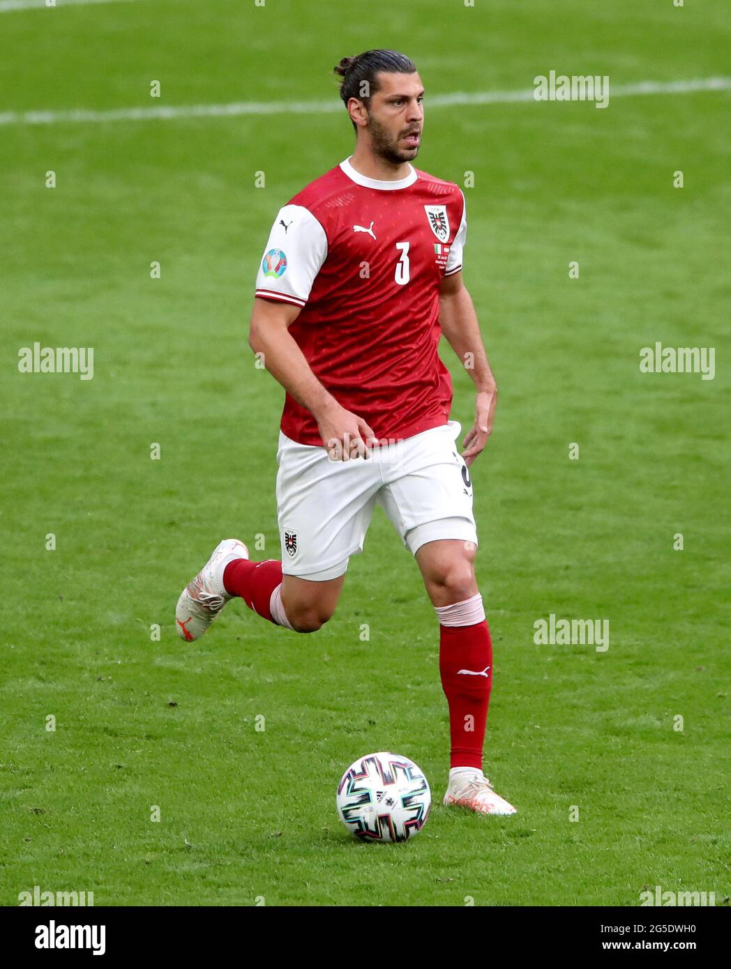 Austria's Aleksandar Dragovic during the UEFA Euro 2020 round of 16 ...