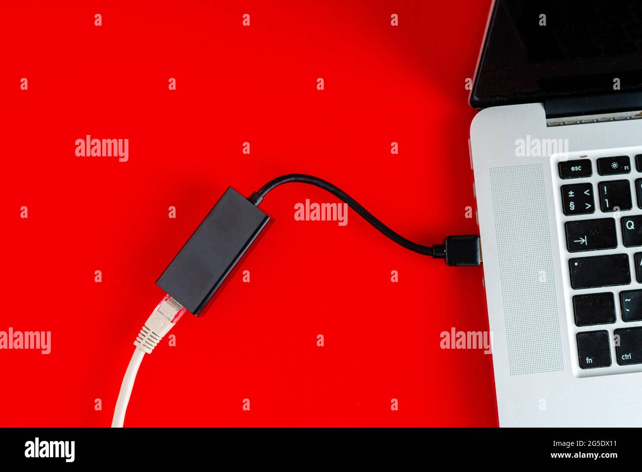 ethernet lan card wire to connect to desktop computer Stock Photo - Alamy