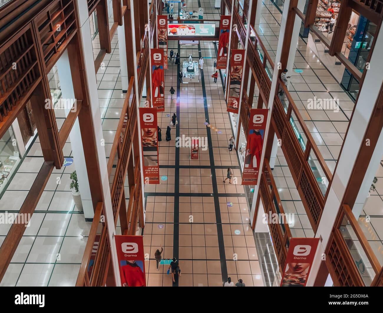 Interior wooden design of The Mall (World Trade Center) in Abu Dhabi ...
