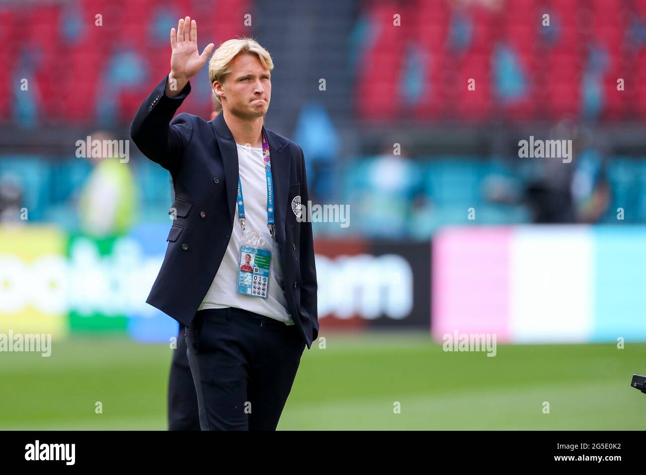 AMSTERDAM, NETHERLANDS - JUNE 26: Kasper Dolberg of Denmark during the ...