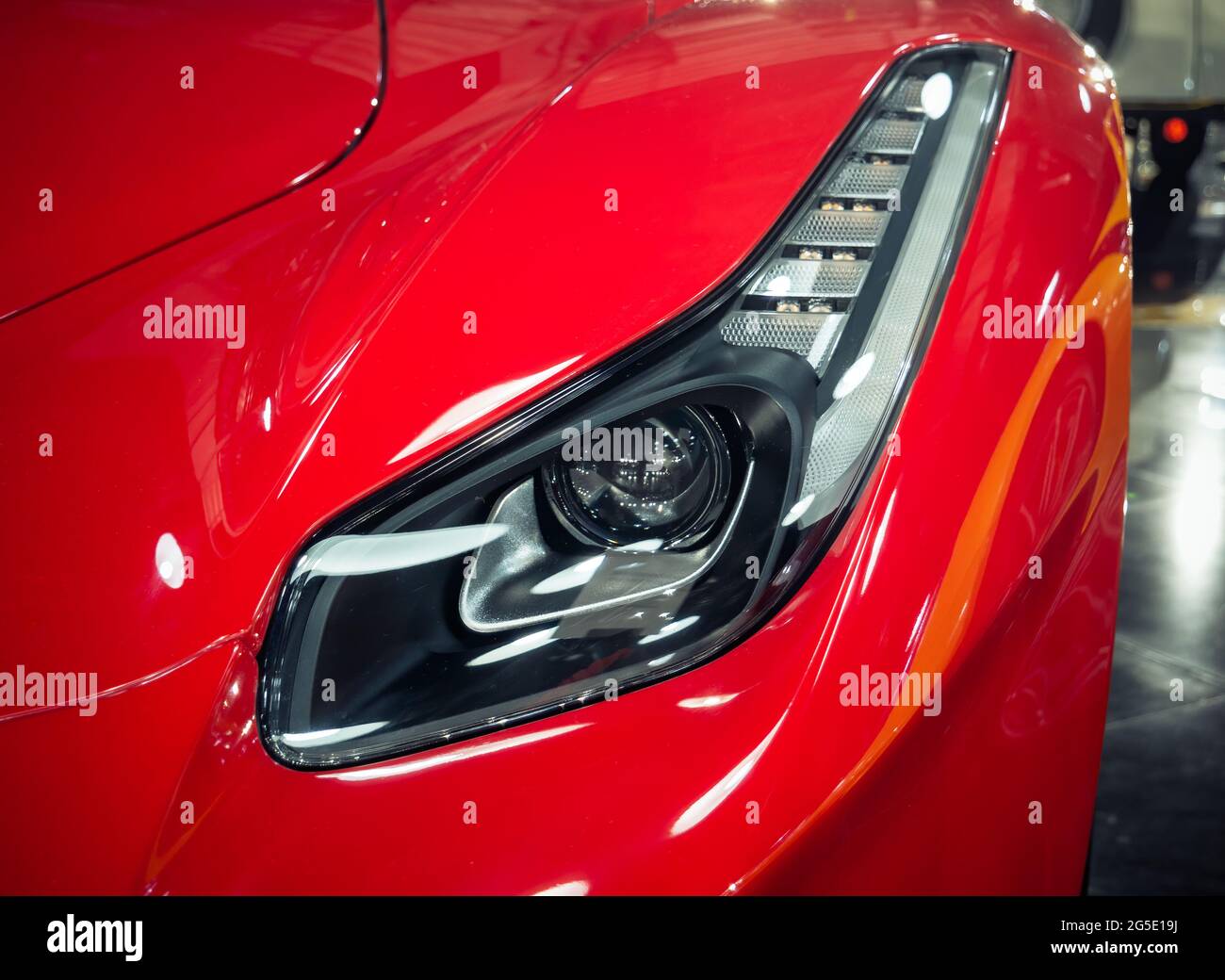 Headlight of a ferrari hi-res stock photography and images - Alamy